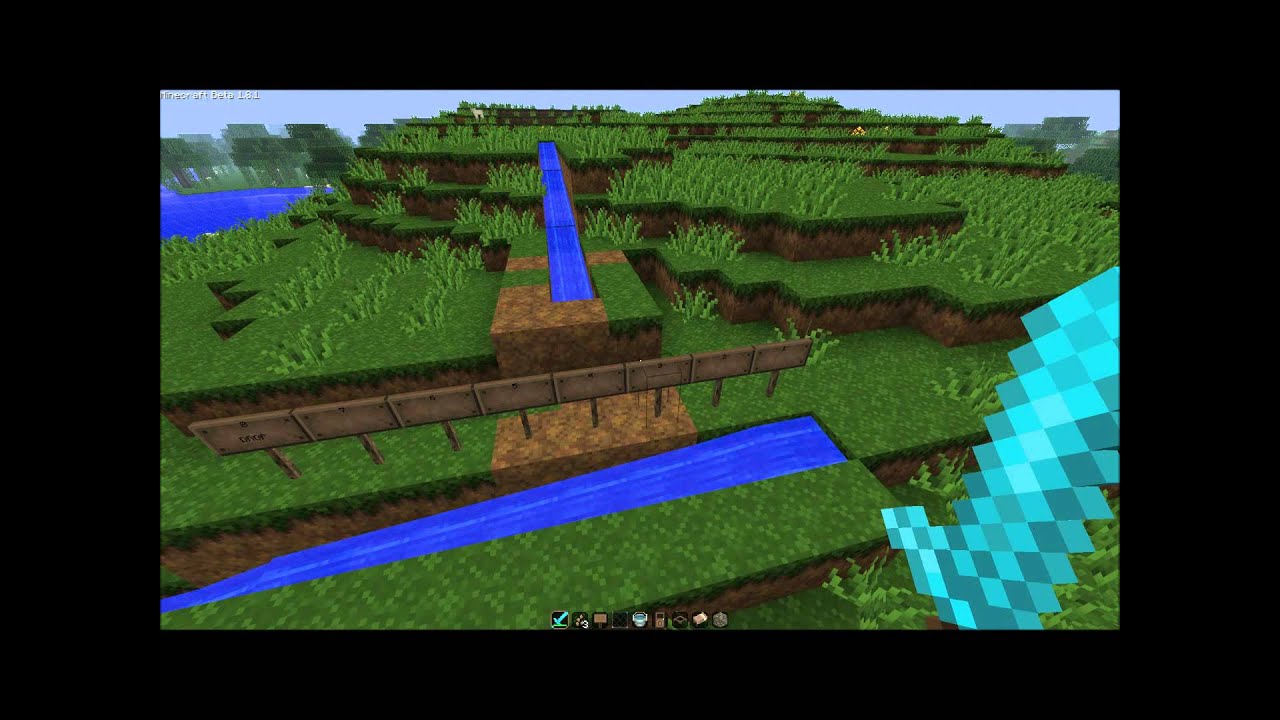 MineCraft Farming Tutorial #1: Simple Water flows and cornering - YouTube