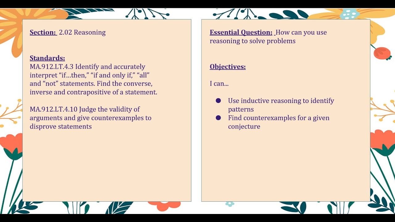 Geometry Lesson 2.02 - YouTube