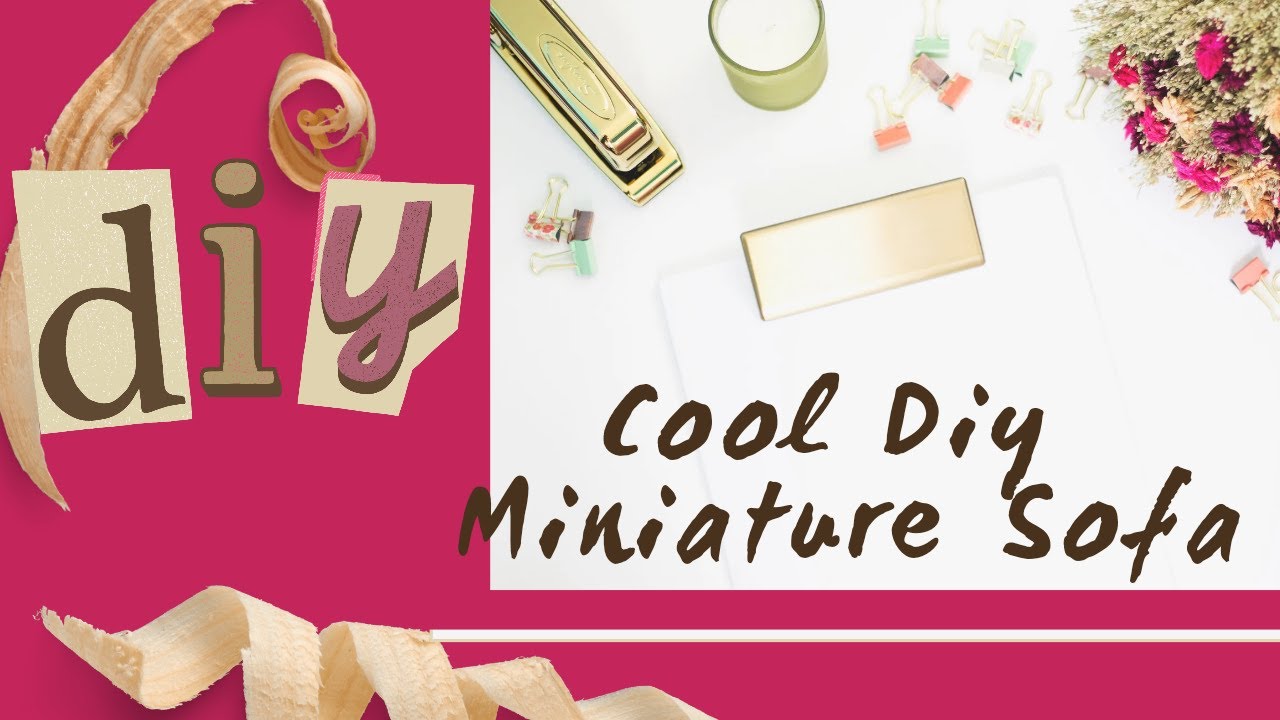 Miniature Barbie Sofa 🛋 How to make miniature sofa Diy miature sofa # ...