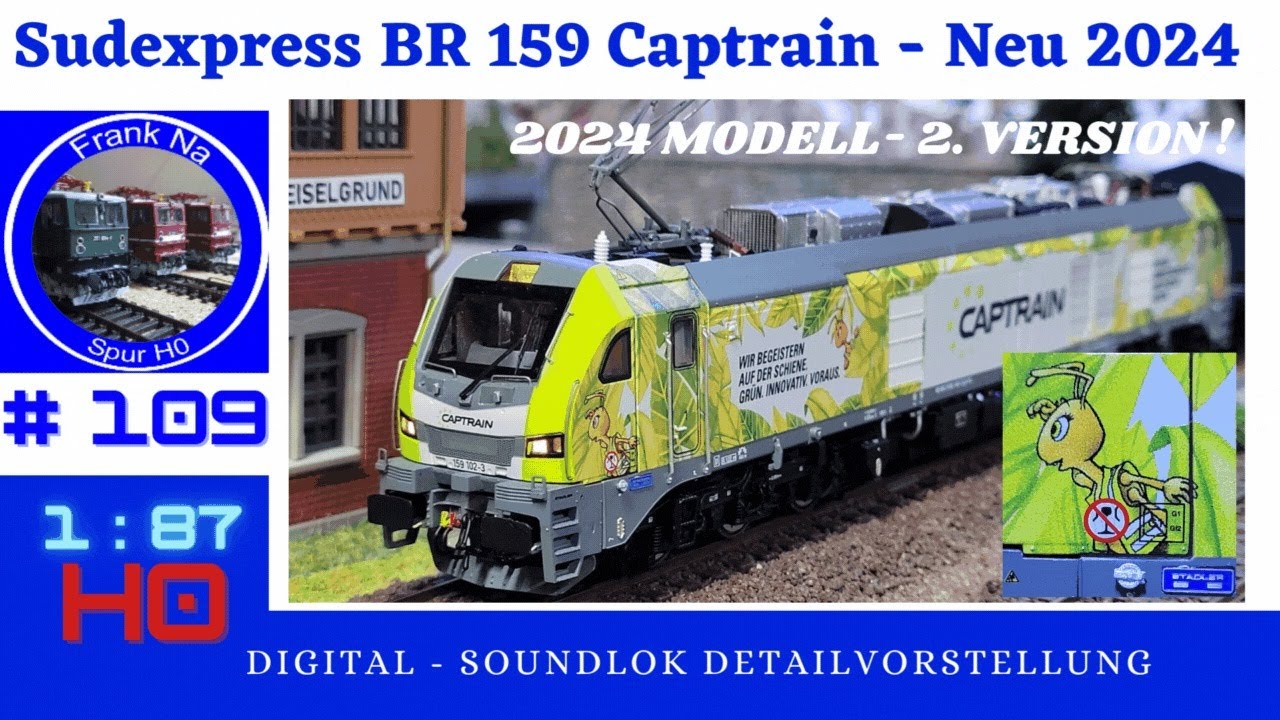 Sudexpress BR 159 Captrain # Eurodual - Neu 2024 - ESU Sound - YouTube