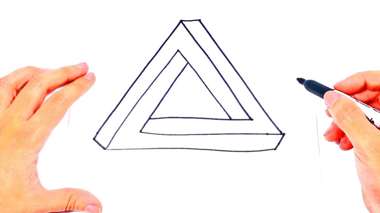 How to draw the Triangle Optical Illusion - YouTube