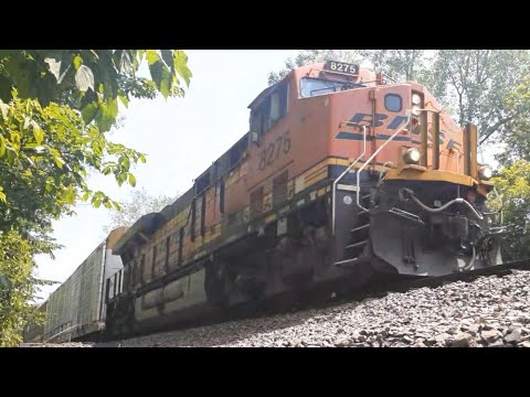 BNSF 8275 West up Como Hill in Saint Paul, MN June 8, 2023 - YouTube