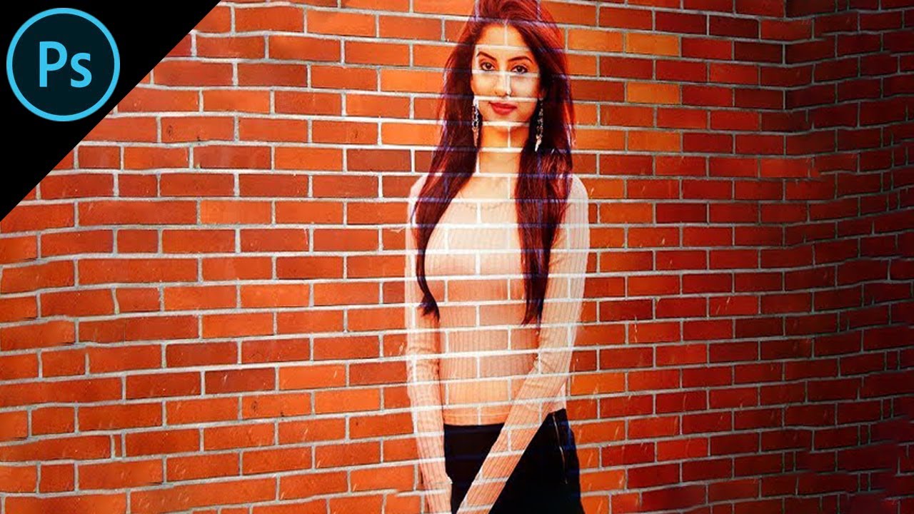 Photoshop Tutorial How to Transform a Photo into a Brick Wall Portrait ...