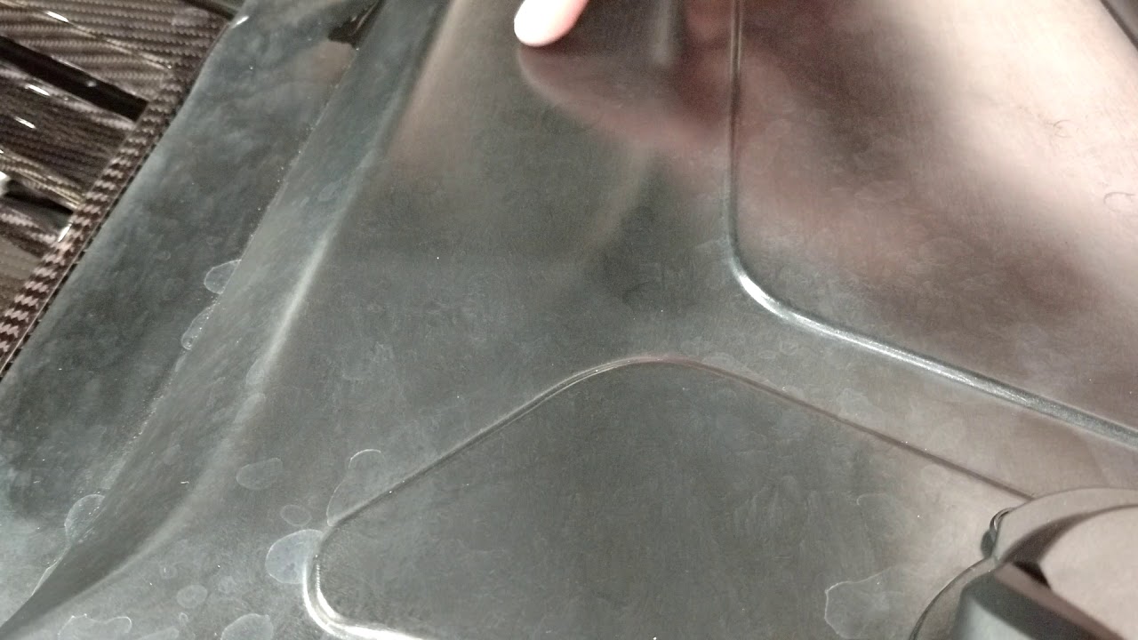 2020 C8 Corvette Engine Bay Shroud Water Spot Removal - YouTube