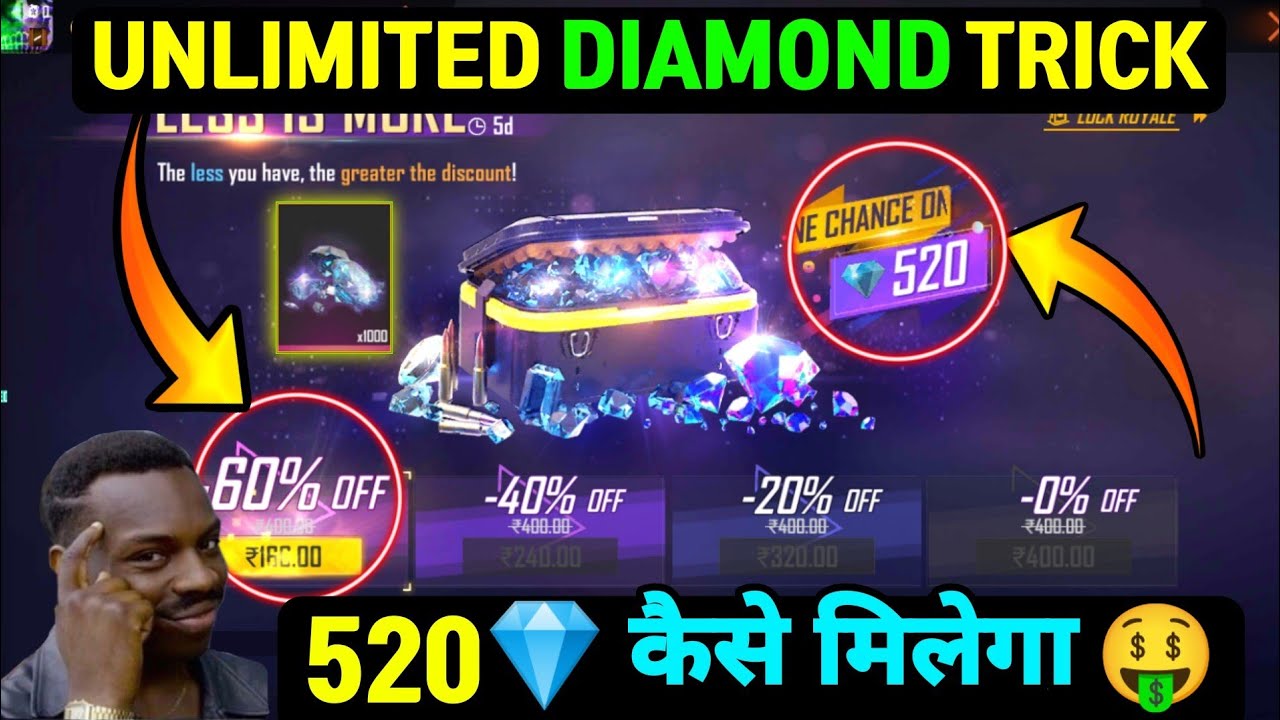LESS IS MORE DIAMOND TOP UP EVENT TRICK| FREE FIRE NEW EVENT| LESS ...