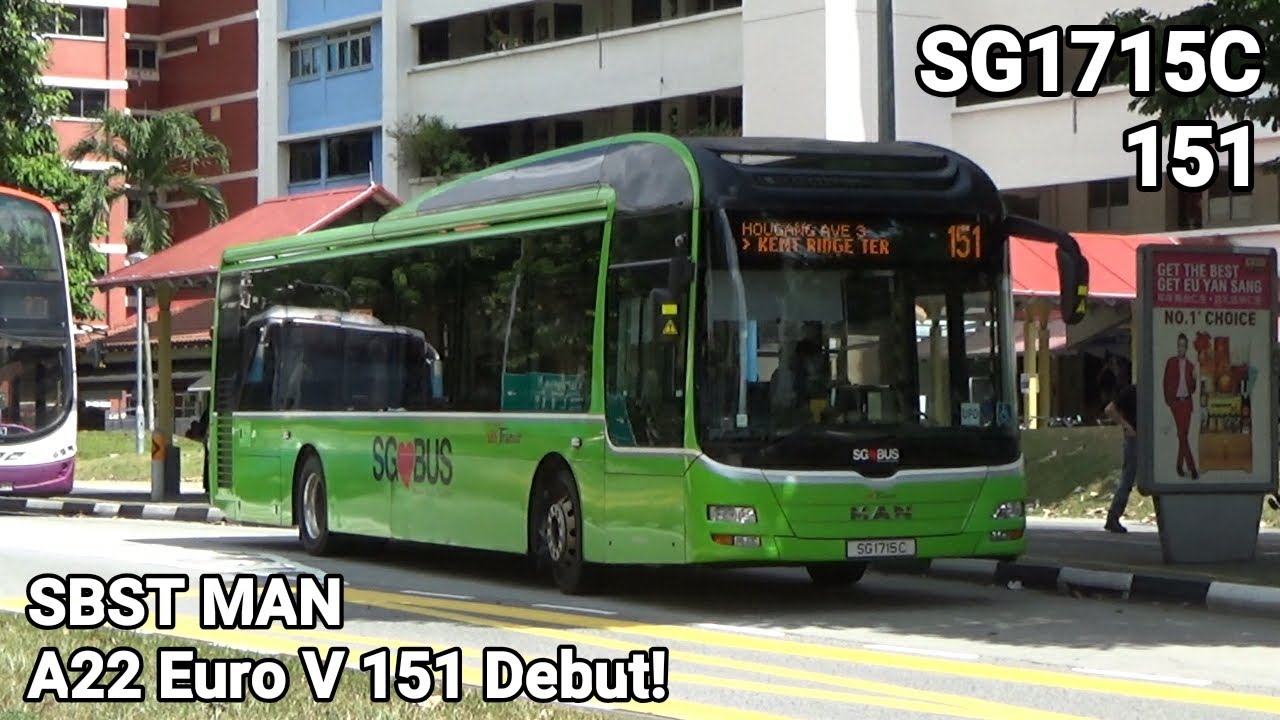 [Debut | SG1715C | NL323F A22] SBS Transit Trunk 151 Ride - YouTube