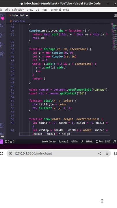 Mandelbrot Set in Javascript - YouTube