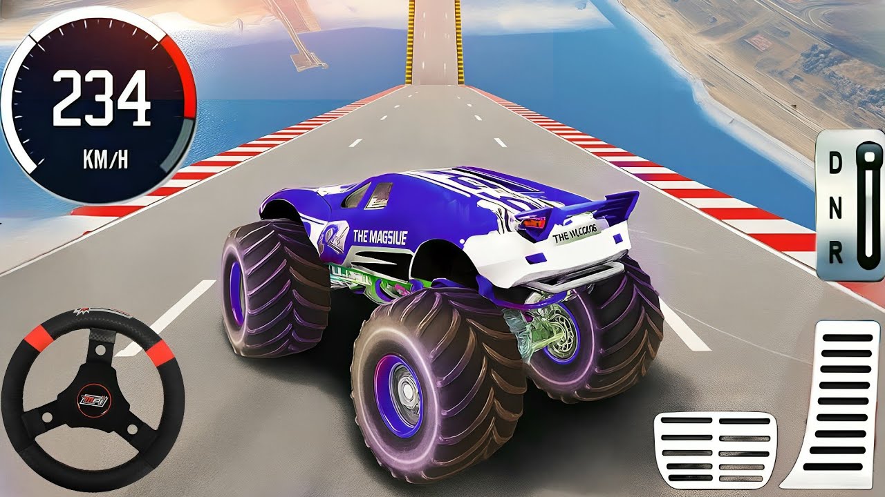 Monster Truck Mega Ramp Impossible Driver- Ramp Car Stunt Master ...