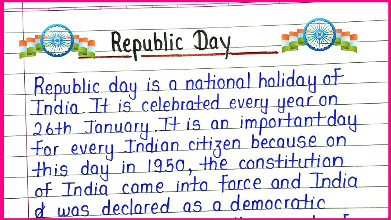 Republic Day Essay in English(26 january Essay)Writing/Essay on ...