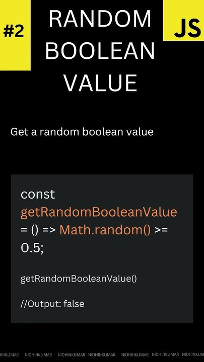 Generate random values in Javascript - YouTube
