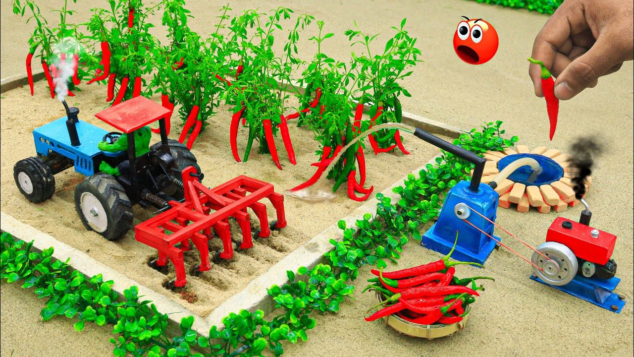 diy mini tractor making modern agriculture machinery for chilli farming ...