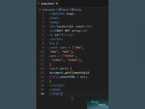 javascript const not array #webdevelopment #coding #html #javascript #htmlcss #webprogramming# ...