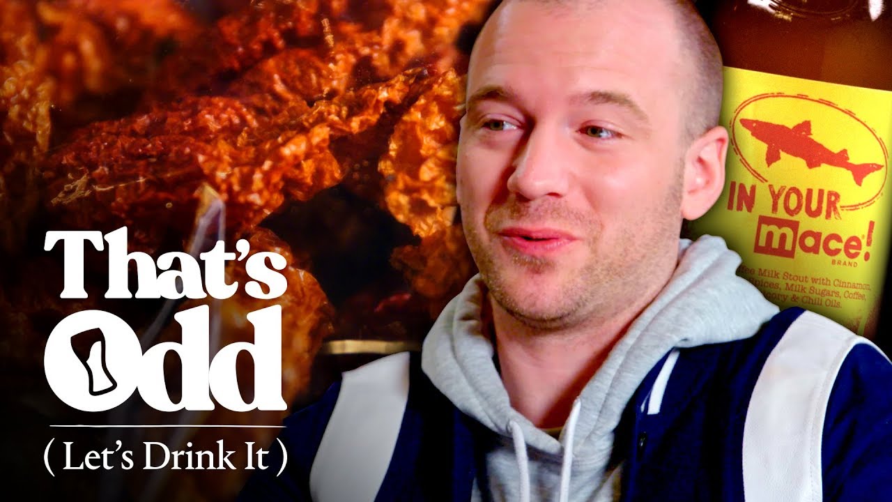 Sean Evans Tastes Mace-Infused Spicy Beer | That's Odd, Let's Drink It ...
