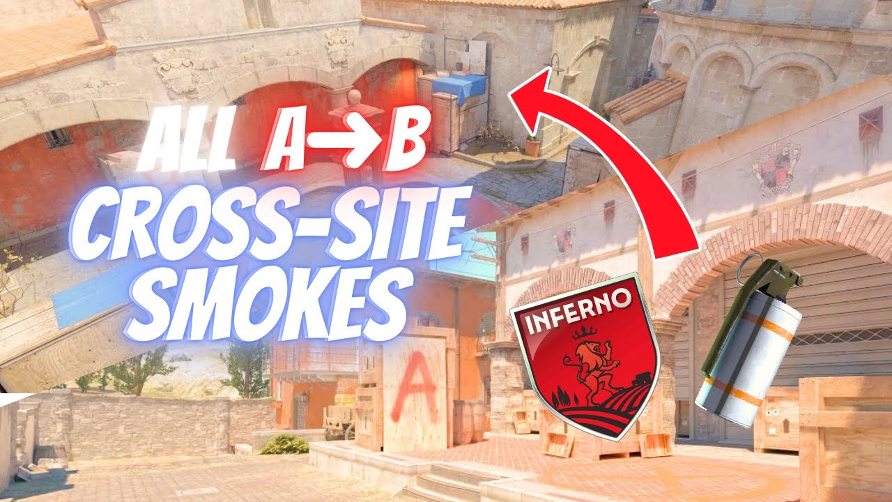 (CS2) Inferno - All Cross-Site Smokes from A to B - YouTube