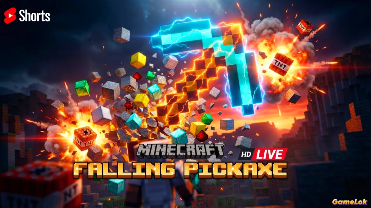INSANE! Falling Pickaxe LIVE 😳 Can I Reach the Bottom? Minecraft #2 ...