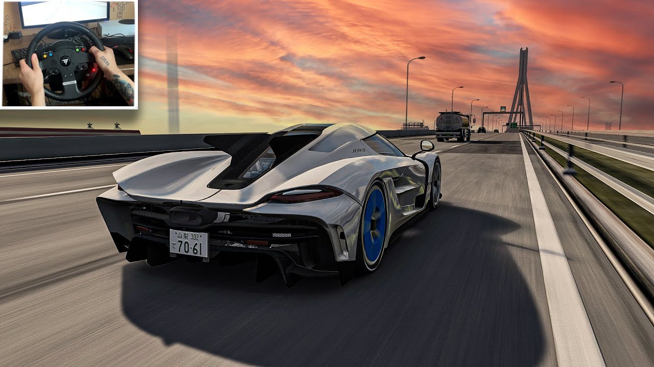 400+Km/h Koenigsegg Jesko Absolut - Assetto Corsa Steering Wheel - YouTube