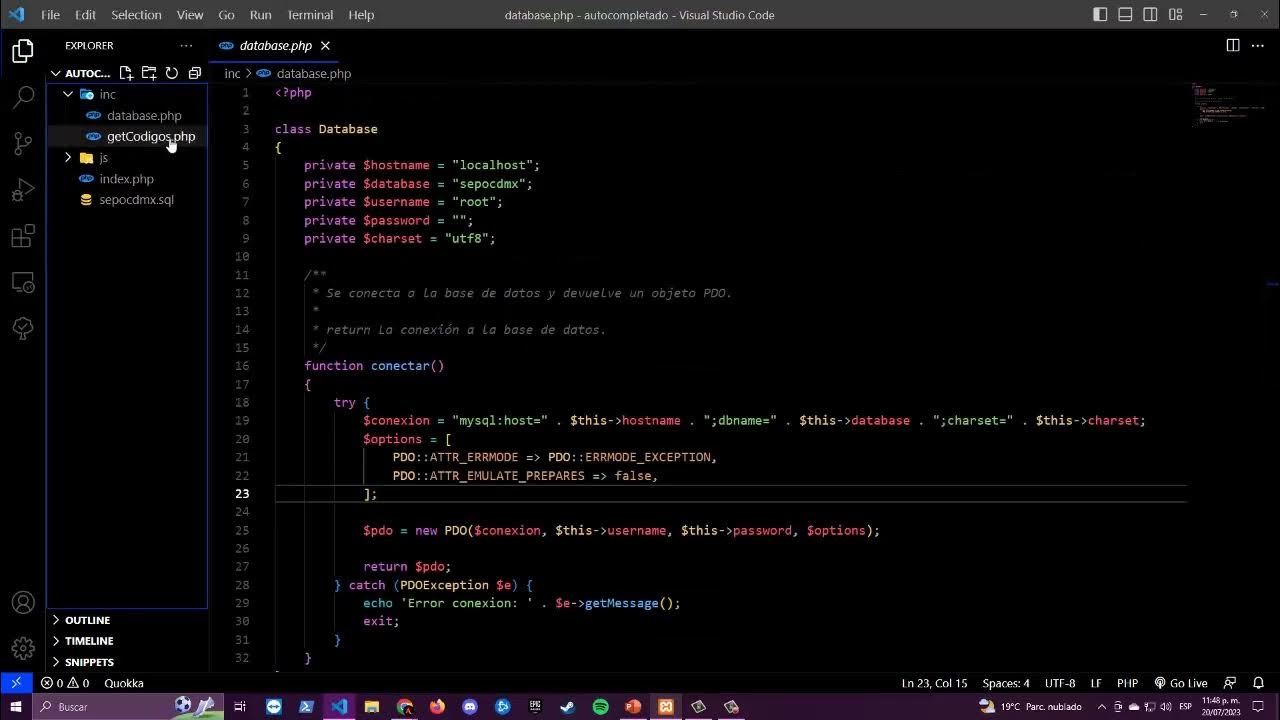 Autocompletado con PHP , MYsql y JavaScript - YouTube