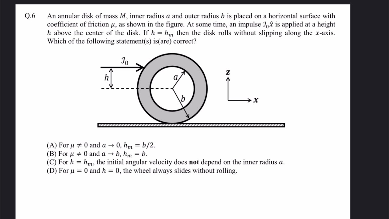 jee adv 2023 question 11 system of particle - YouTube