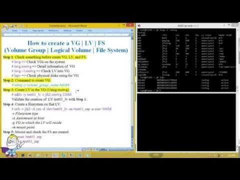 IBM UNIX - How to Create the Volume Group, Logical Volume, File System on the AIX 6.1 - YouTube