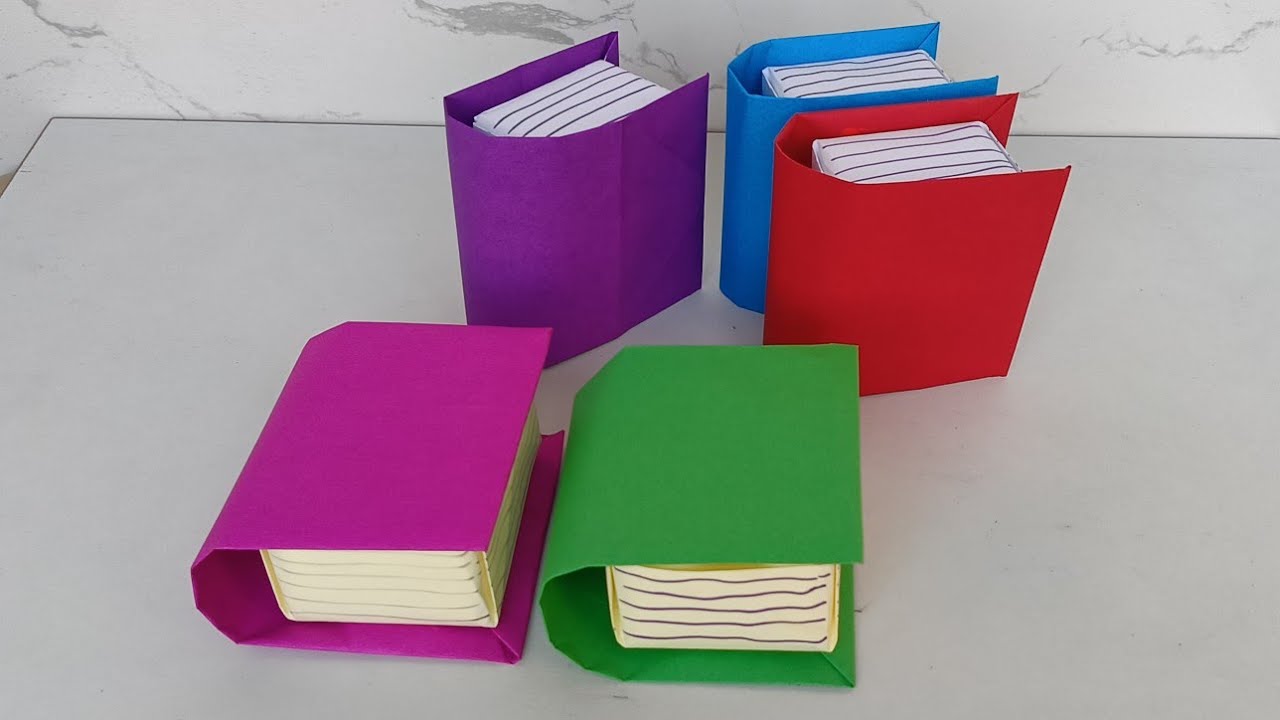 How to Make Paper Desk Organizer | Origami Paper Book Box | DIY Paper ...