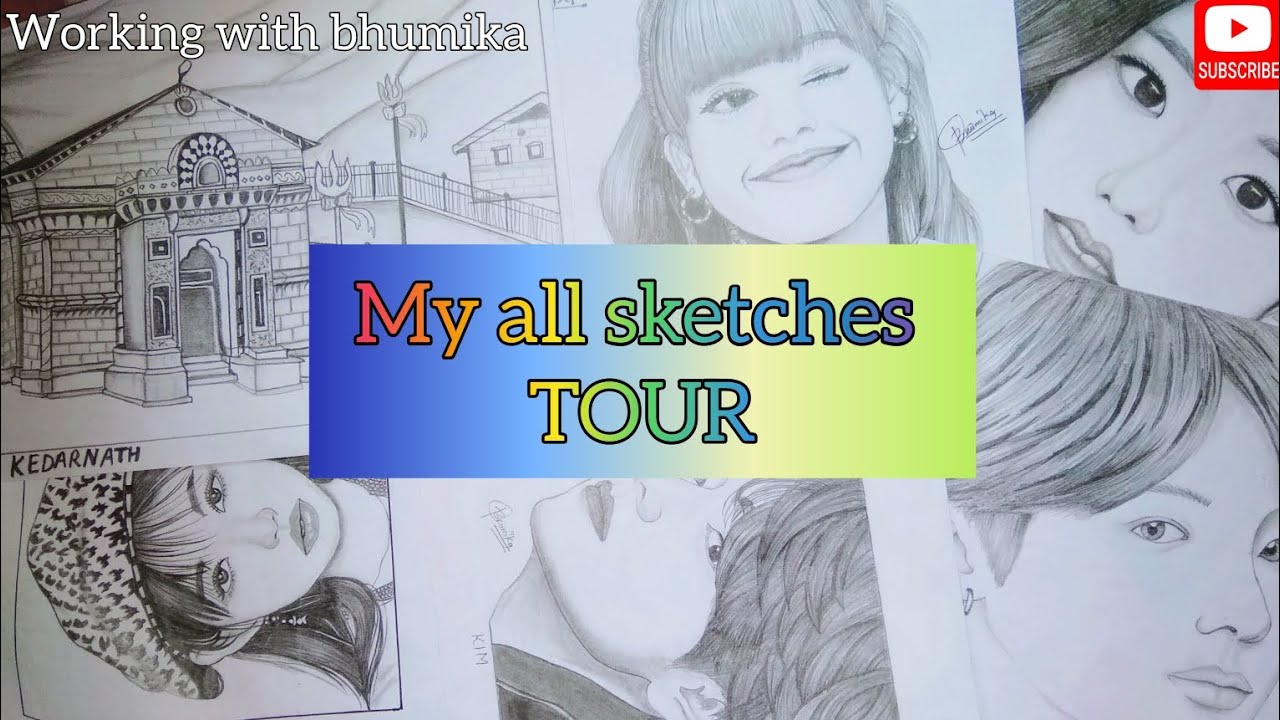 my all sketches ️💫 | tour | my all drawings #art #sketch - YouTube