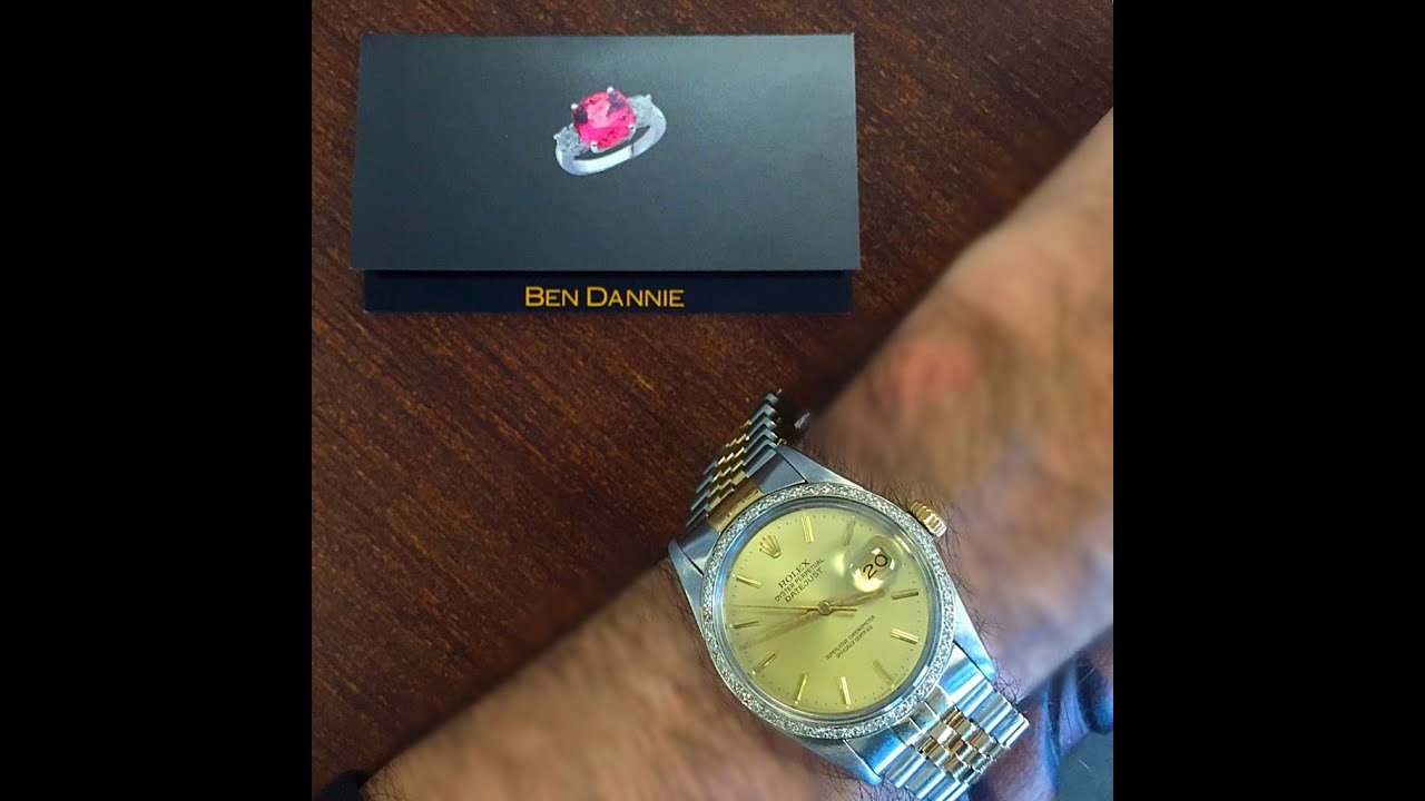 Datejust Rolex 16013 Wrist Shot Video Diamond Bezel - YouTube