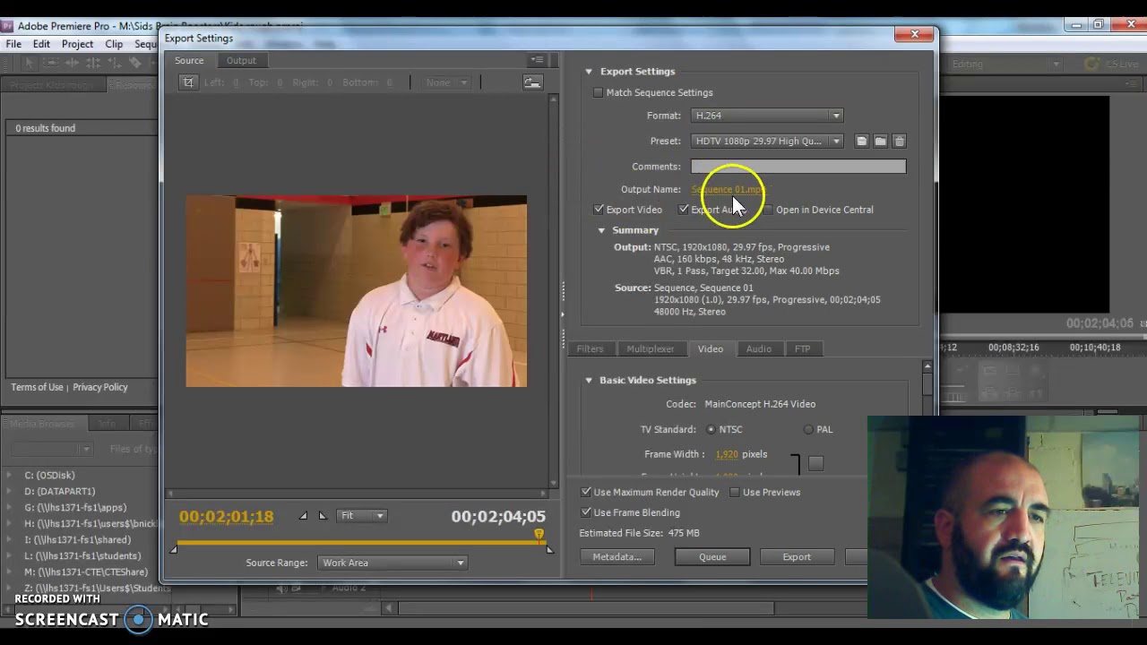 Exporting .MP4 files in Adobe Premiere - YouTube