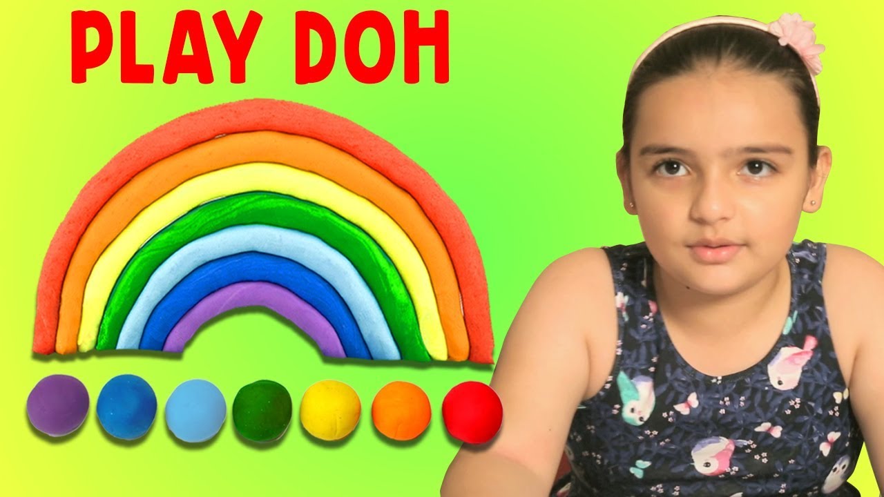 Play Doh With Issy | Learn Colors For Kids | DIY How To Make Rainbow ...