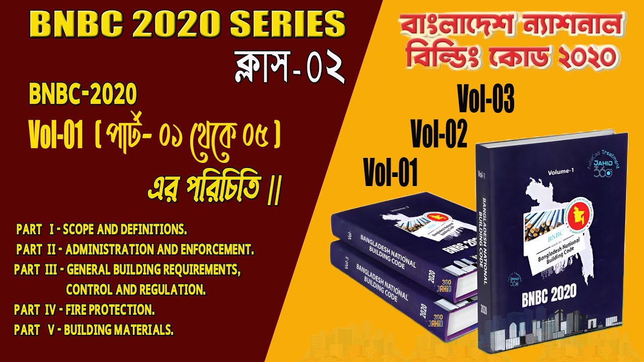 Class-02 | BNBC-2020 | Introduction to BNBC-2020-VOL-01| Part-1 to 5 OF ...