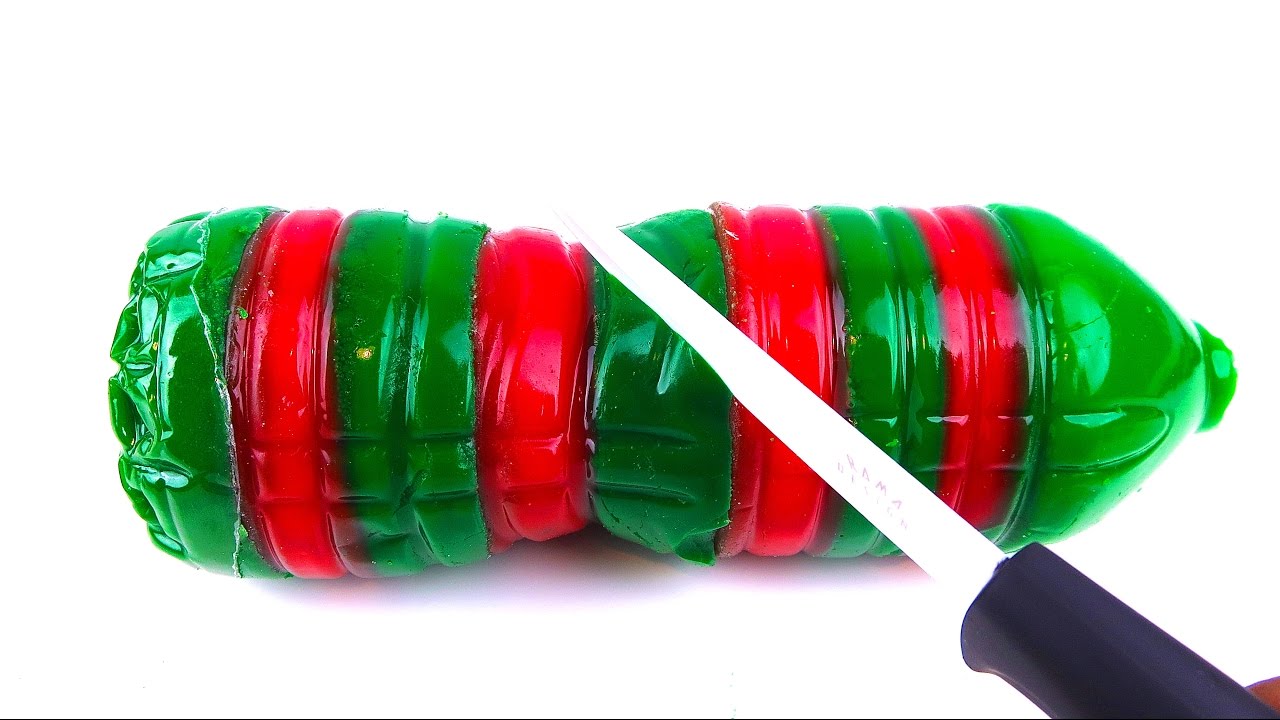 Christmas Skittles Soda Bottle Jelly Dessert Easy DIY Holiday Gummy ...