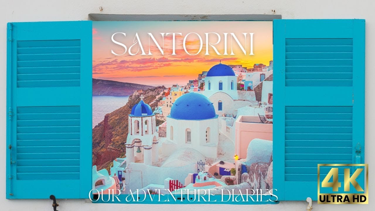 Santorini, Greece in 4K l Calming and relaxing view of Santorini - YouTube