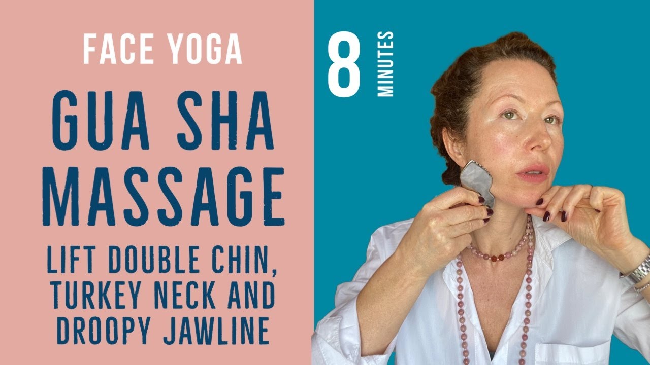 Gua Sha Massage To Lift Double Chin Turkey Neck And Droopy Jawline Lift And Tone Face Yoga