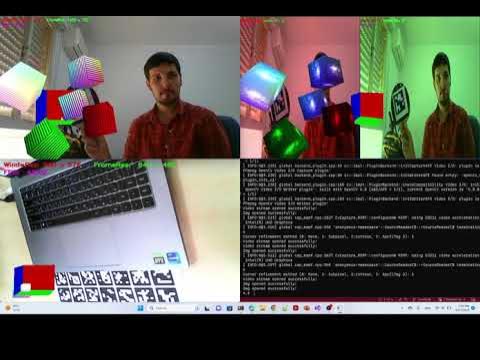OpenGL + OpenCV and ArUco. Augmented reality sample. - YouTube