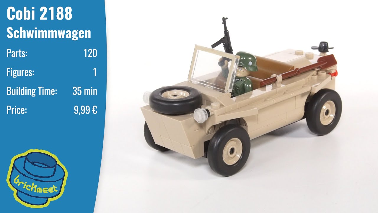 COBI 2188 Typ 166 Schwimmwagen - Speed Build Review - YouTube