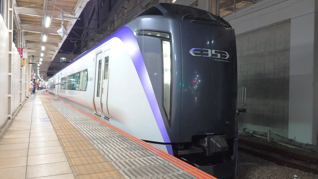 E353系特急あずさ60号新宿行き立川駅出発 Series E353 Limited Express AZUSA No. 60 for ...