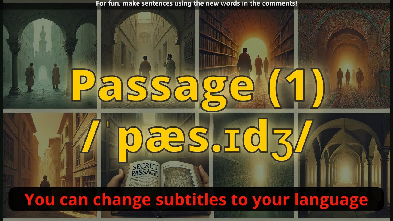 Passage meaning (1) with 5 examples - YouTube