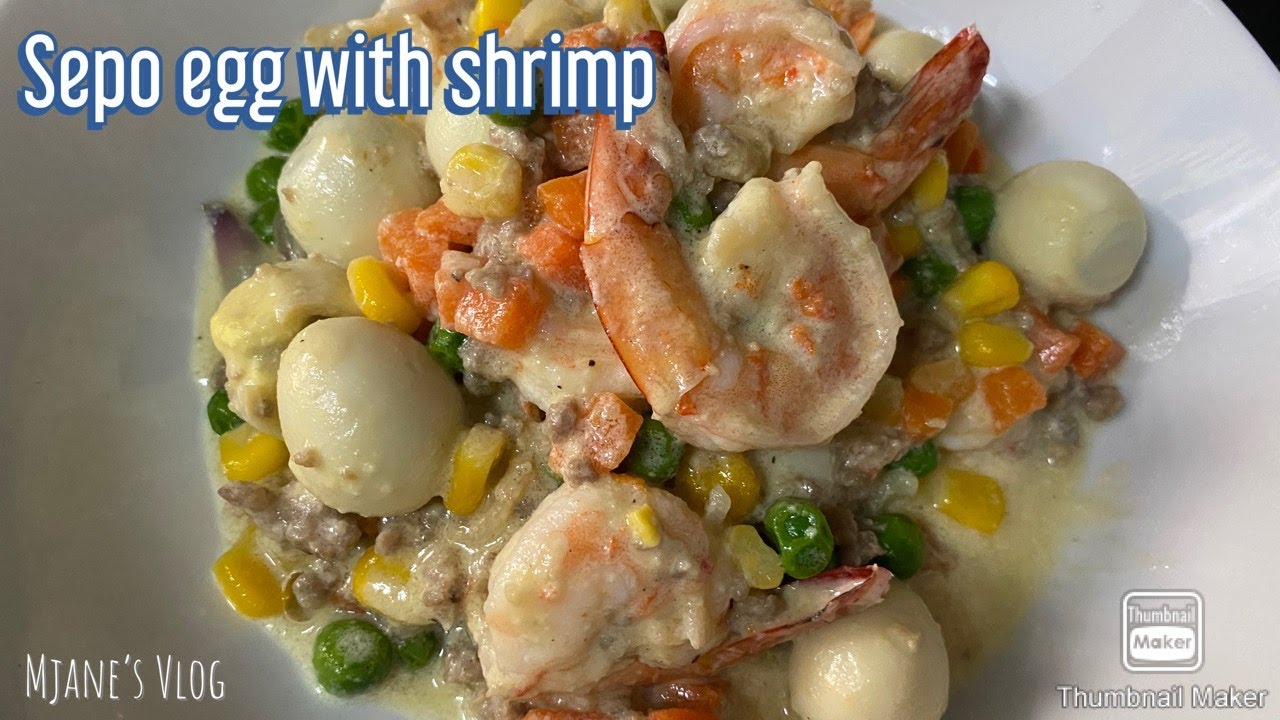 SEPO EGG WITH SHRIMP || MY OWN VERSION - YouTube