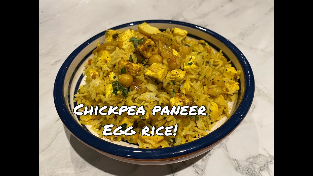 CHICKPEA PANEER EGG sabji | Masala Pulao | Indian Fried Rice | Chickpea ...