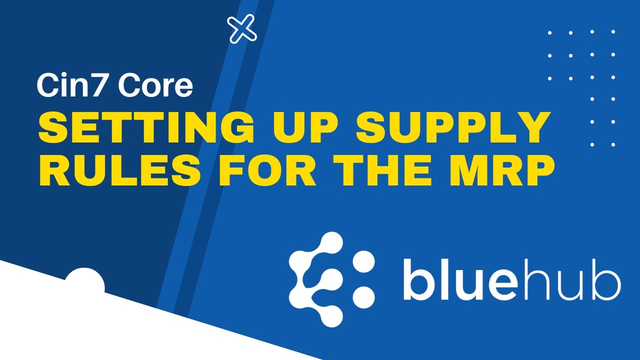 Cin7 Core / Dear Systems - Setting up supply rules for the MRP - YouTube