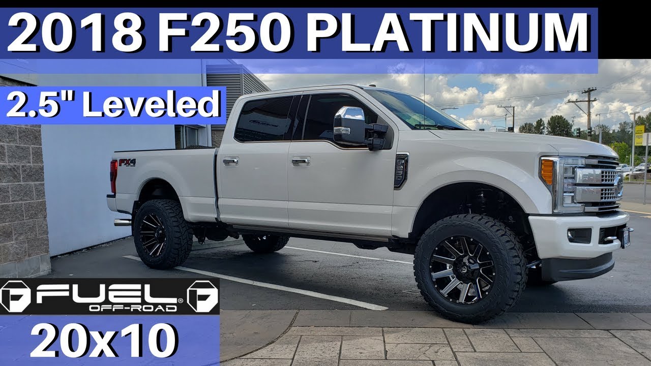 2018 Ford F250 ReadyLIFT 2.5 on 20x10s and 35's - YouTube