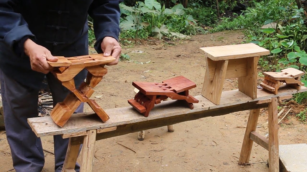 Genius Rural Grandpa Hand-Made Luban Stools, Each One Is Extraordinary# ...