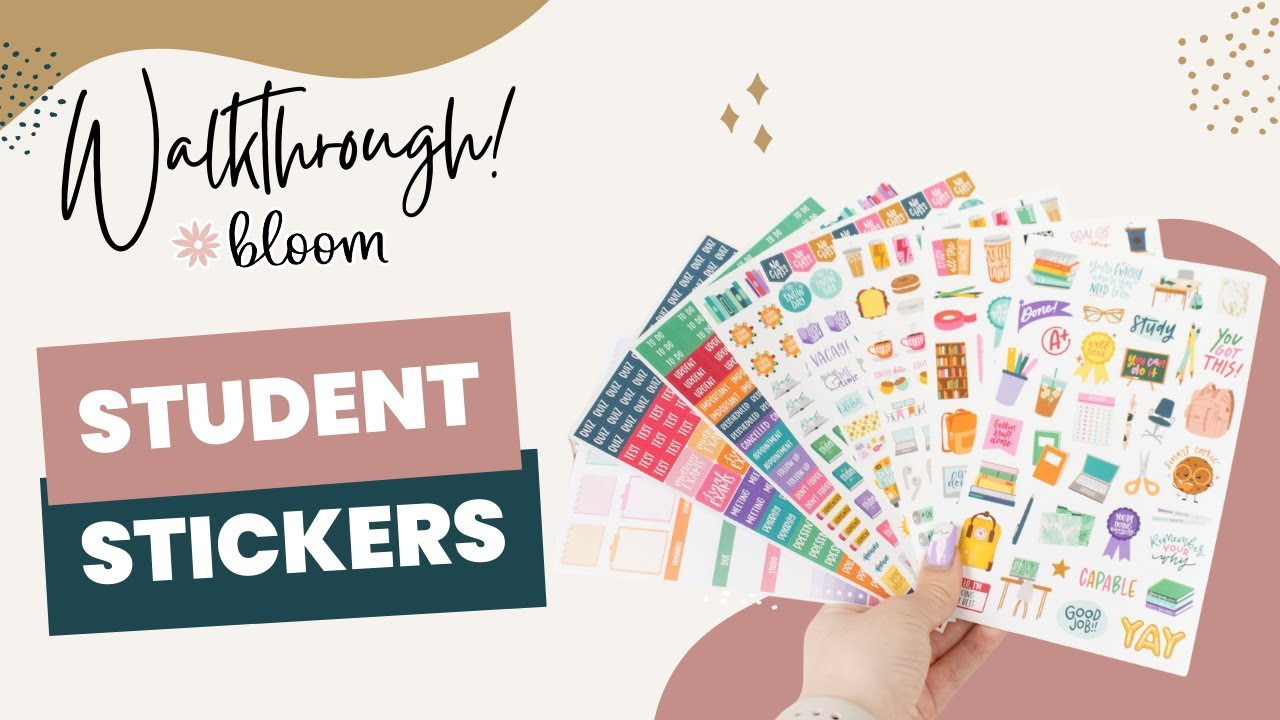 Student Sticker Pack - bloom Daily Planners ® - YouTube