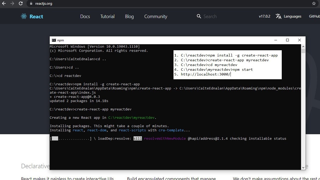 React.js how to install get started, classes render html and JSX - YouTube