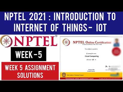 NPTEL Introduction to Internet of Things Assignment 5 Answers | Nptel IoT Week 5 Solutions 2021 ...