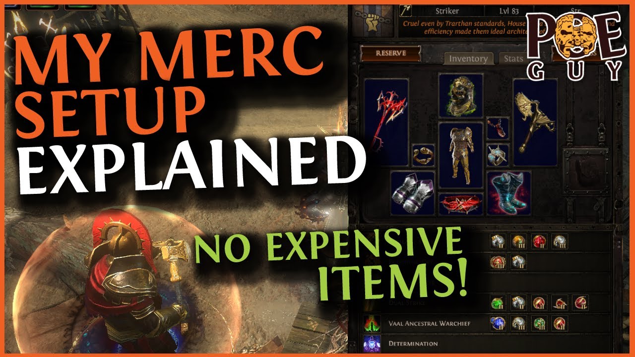 PoE 3.26 - MY MERCENARY SETUP // NO EXPENSIVE ITEMS! All item slots ...