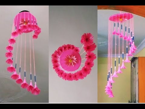 DIY How to make paper jhumar at home//DIY room decor//paper wall ...