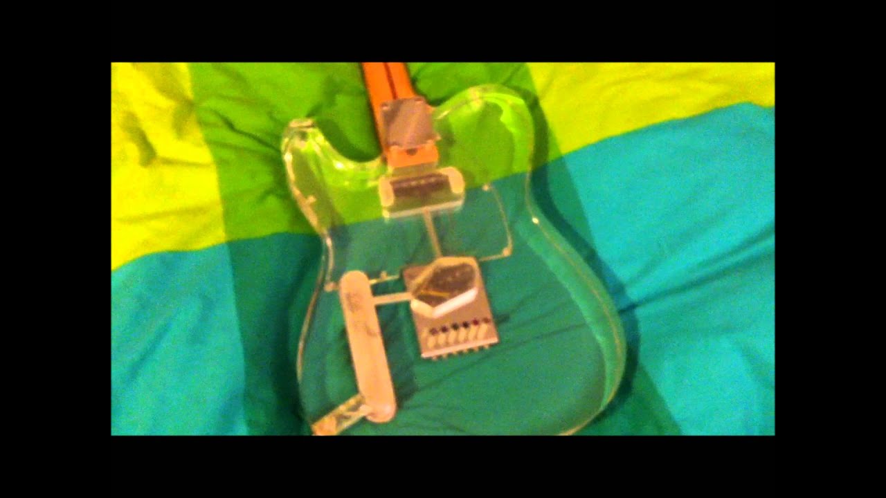 Fender Telecaster Custom Clear Acrylic Electric Guitar - YouTube