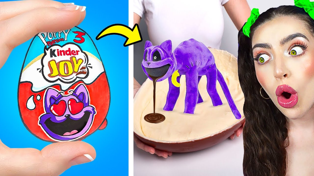 DIY GIANT ZOMBIE CATNAP Poppy Playtime KINDER JOY! (Smiling Critters ...