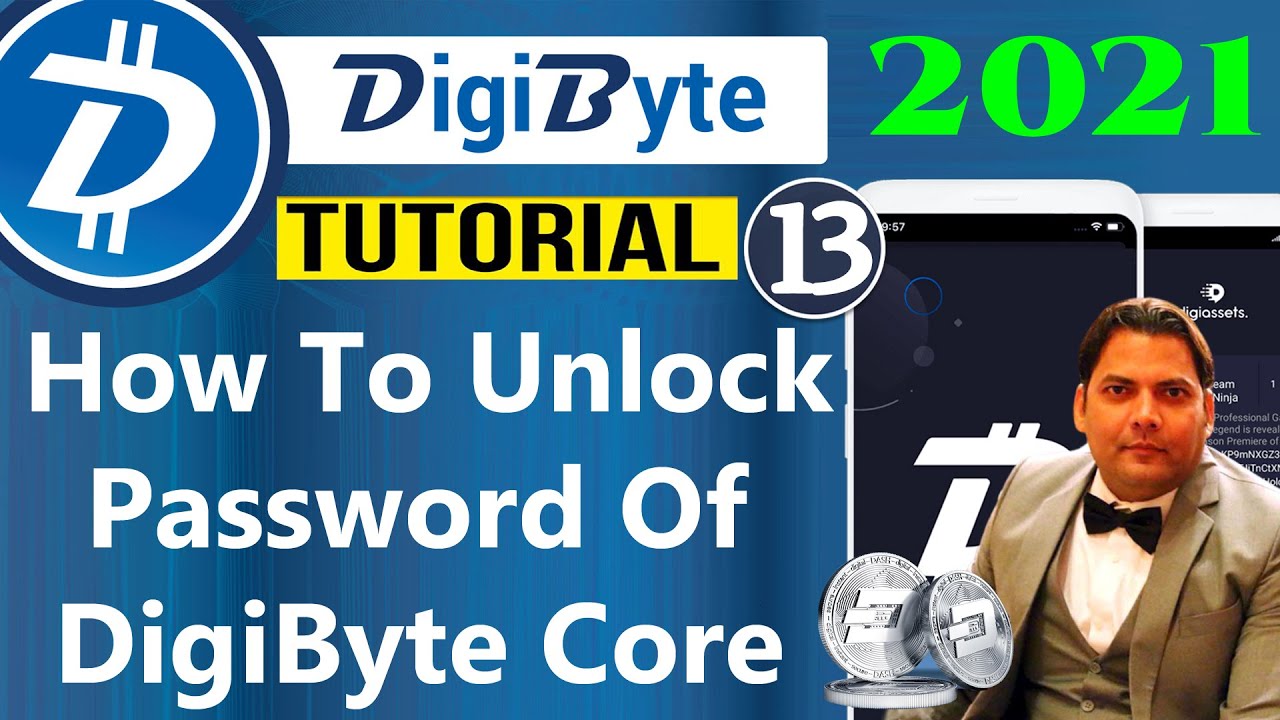 How To Unlock Password DigiByte Core Wallet | Unlocking Digibyte Wallet ...