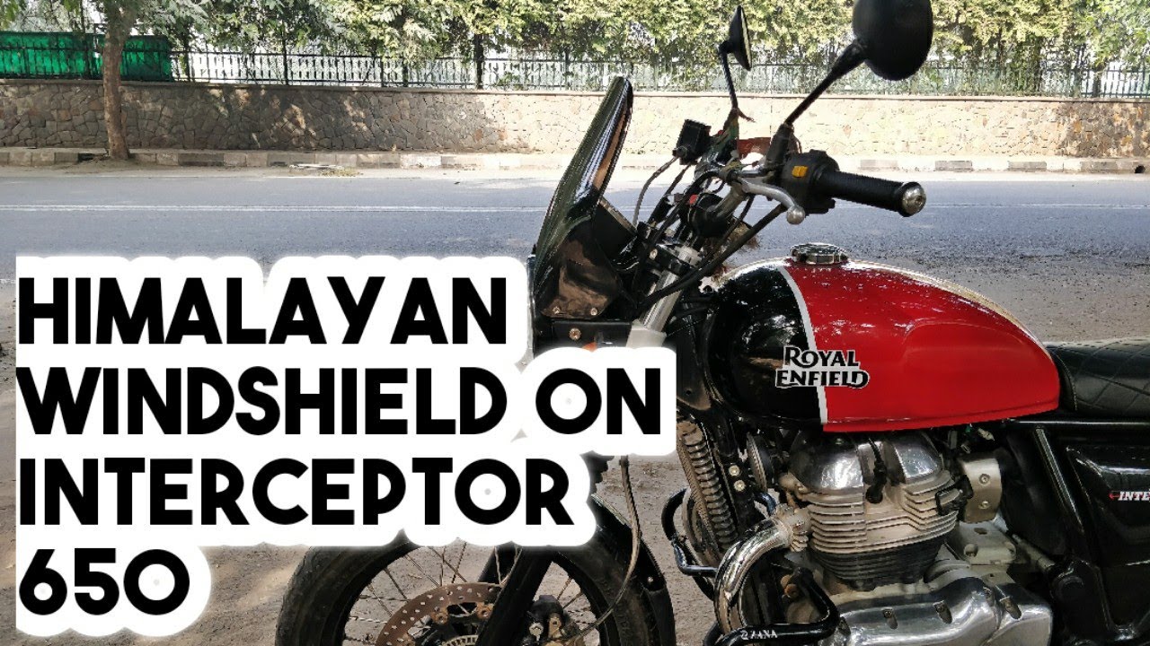 Part 2 - RE Himalayan WINDSHIELD on INTERCEPTOR 650 - YouTube